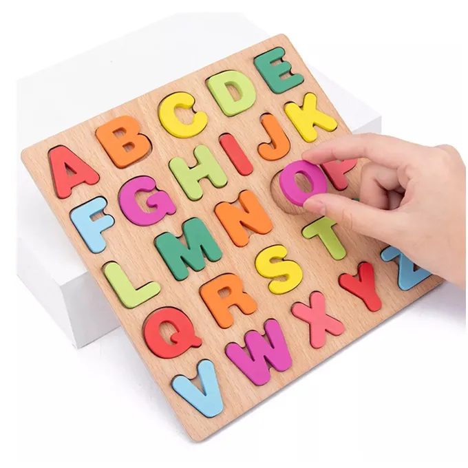 Thick Wooden 3D Board Puzzle Capital ABC Alphabets 20 cm | Daraz.pk