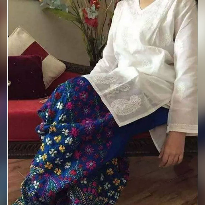 Lawn Pulkari Heavy Embroidery 2 Pec Dress (LN-13) | Daraz.pk