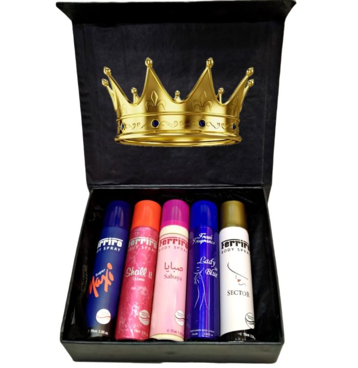 gift box Body sprays for men / women pack of 5 75ml each assorted long ...