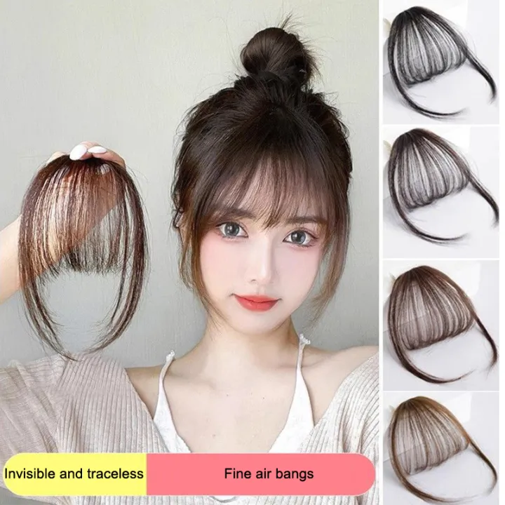 Air Bangs Wig Summer Natural Forehead Invisible And Traceless Bangs Wig ...