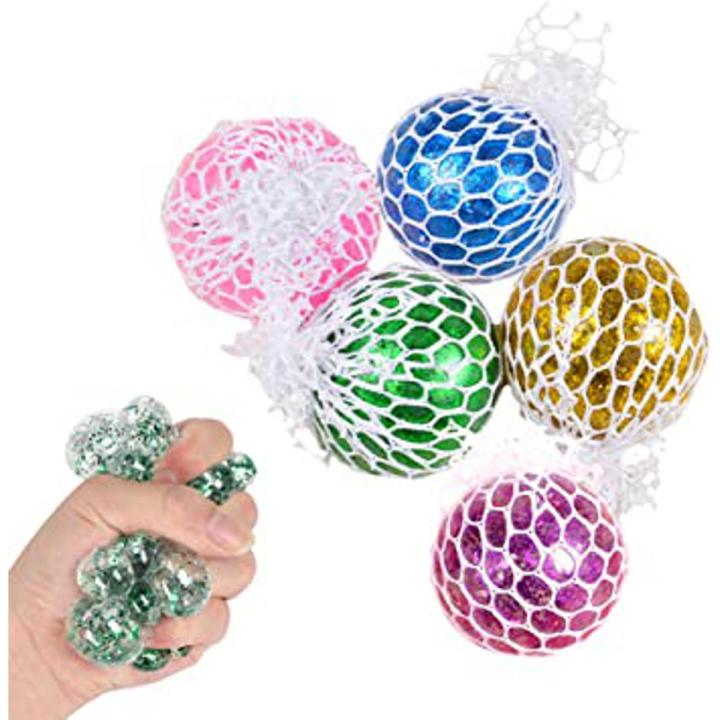 1 Ball Magic Colour Changeable Grape Mesh Squish Ball Stress Release ...