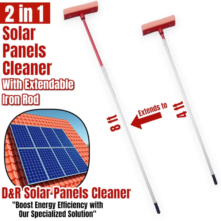 Solar Panel Cleaning 2 in1 Sponge and Rubber Wiper, with Iron ...