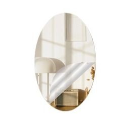 Oval Shape Flexible Self Adhesive Non-Glass Mirror Sticker, Oval Shape ...