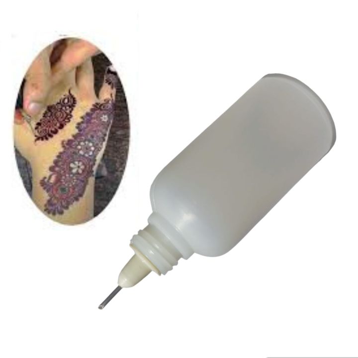 Mehndi Applicator Bottle with Needle Ready to Use, Create Amazing Henna ...