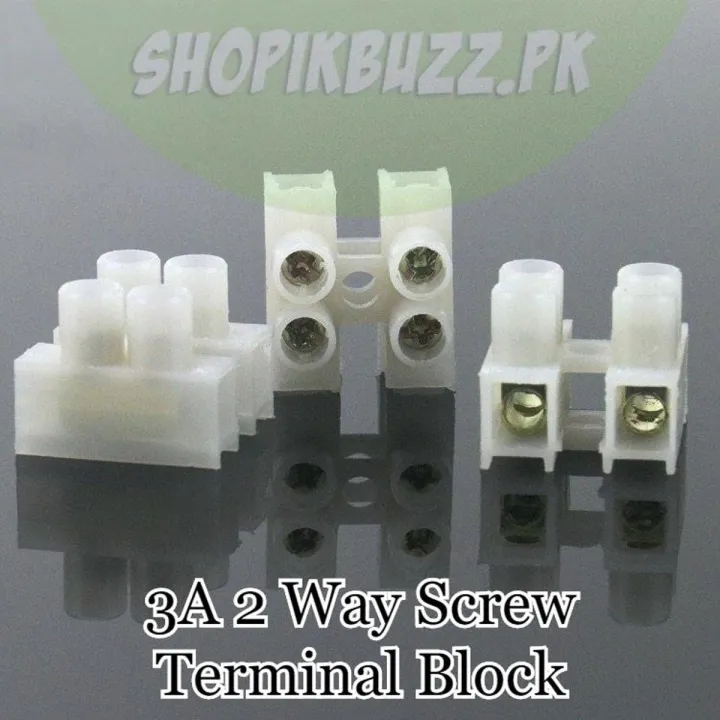 3A 2 Way Screw Terminal Block Connector| Shopikbuzz | Daraz.pk
