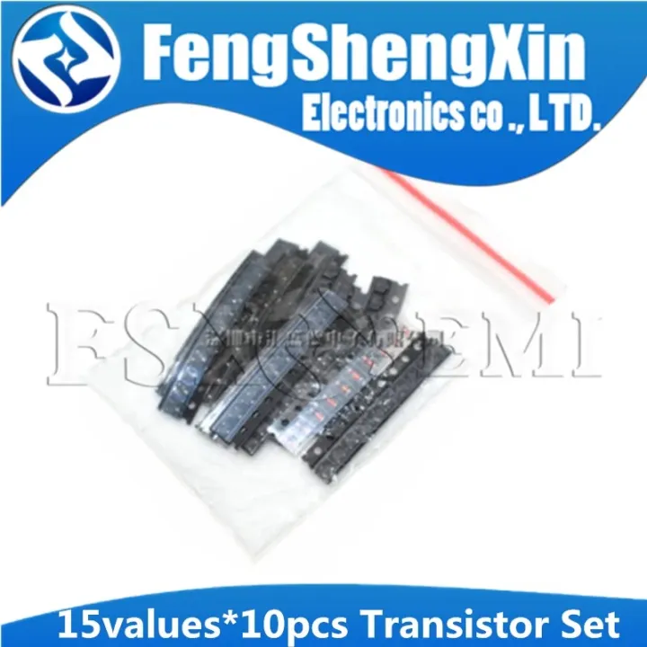 15values*10pcs=150pcs SOT-23 Transistor Kit Assorted Set S9012-S9014 ...