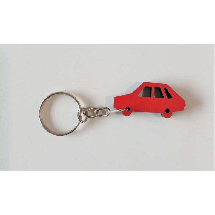Keychain, Wooden MDF, Laser Cut, Car Red | Daraz.pk