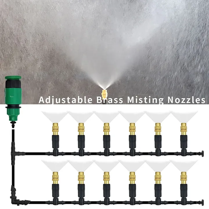 1/5pcs 4/7 PVC Misting Cooling System Garden Watering 1/4'' Brass ...