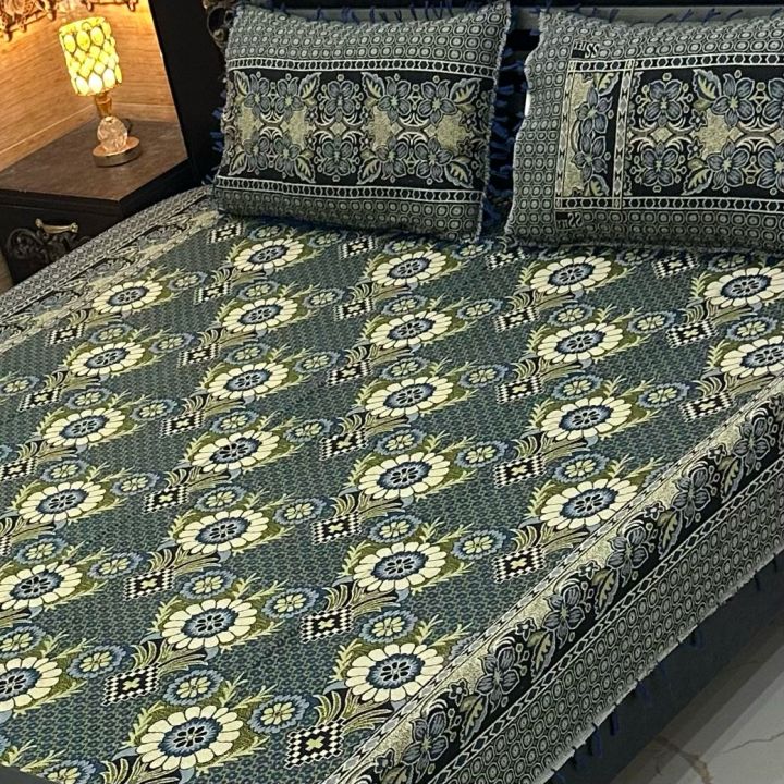 High Quality 3pc Gultax Multani bedhseet For Twofold Bed | Daraz.pk