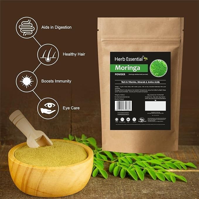 Herb Essential Moringa Leaf Powder, 200g, | Daraz.pk