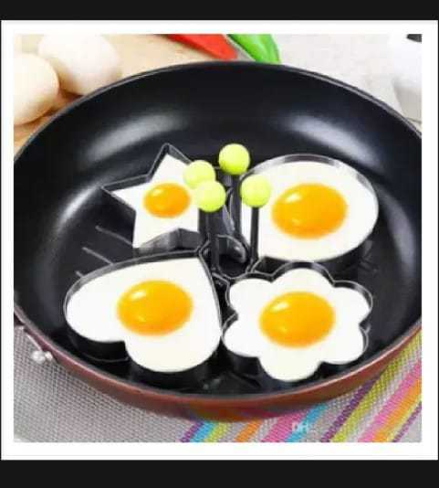 4 Pcs Fried Egg Mold Ring Stainless Steel Cooking Tools for Frying ...