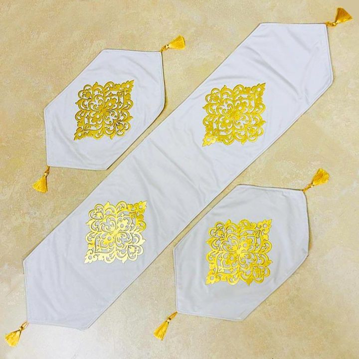 3pcs Table Mat Set Dressing table mats Different colours and flowers ...