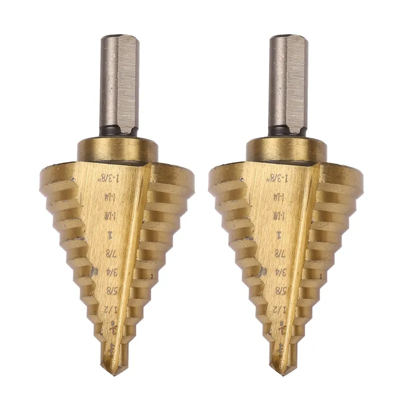 2X Step Drill Cone Drill Bits High Speed Steel 10 Steps 1 4 to 1 3 8 Inch Daraz.pk