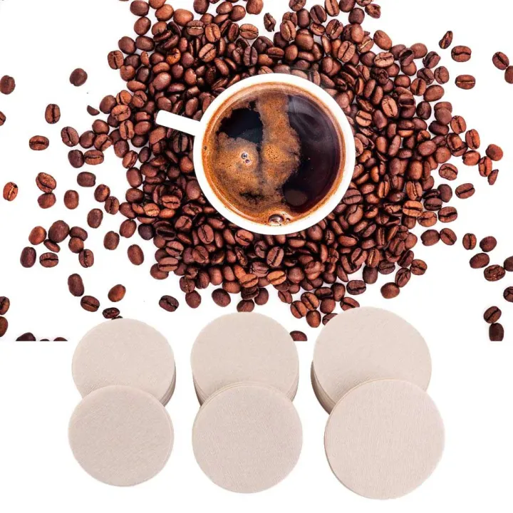 Round Per Pack Moka Pot Espresso Dripper Cafe Strainer Paper Filtration ...