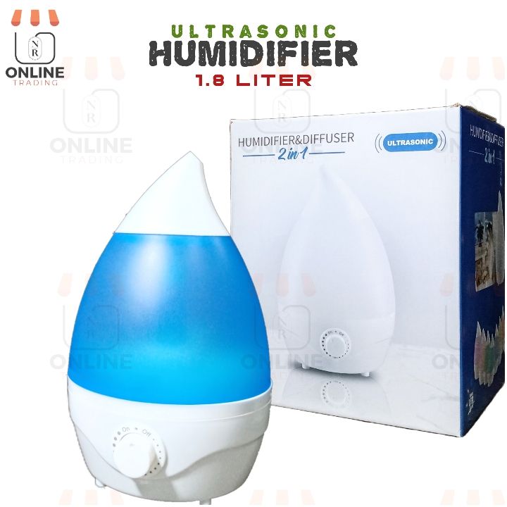 Air Humidifier, 1.6 Liter Cool Mist Humidifier with No Noise, Auto Shut ...