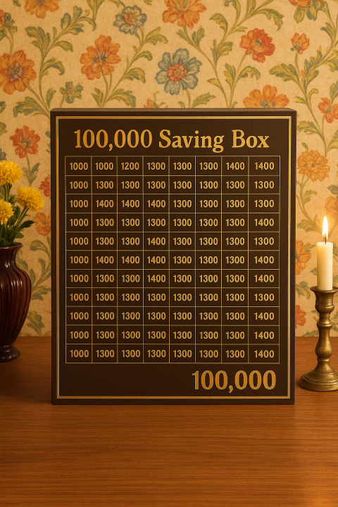 100,000 PKR Wooden Money Saving Box | 1 Lakh Saving Box | Umrah Saving ...