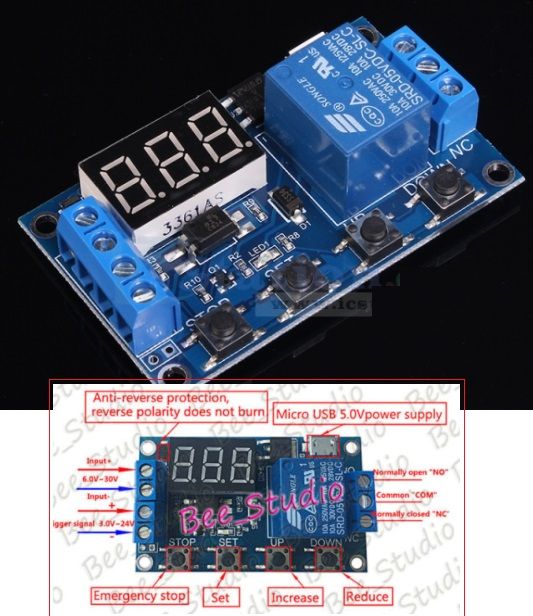 Timer 1 channel relay timer relay module | Daraz.pk