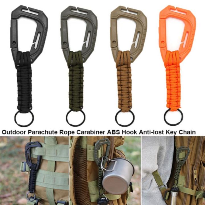 New Plastic Outdoor Parachute Rope Carabiner 19*5.5cm 4 Colors Water ...