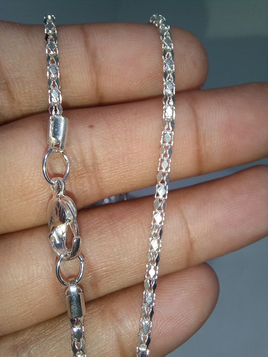 Pack of 38cm long, Ready Made fancy Metal Silver Chain. | Daraz.pk