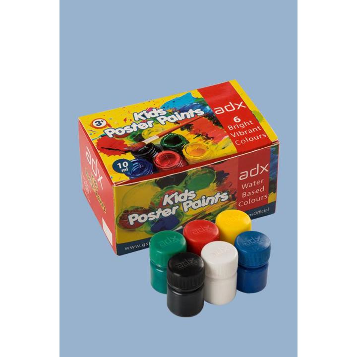 Poster Paints for Kids 06 Colors - 10ml | Daraz.pk
