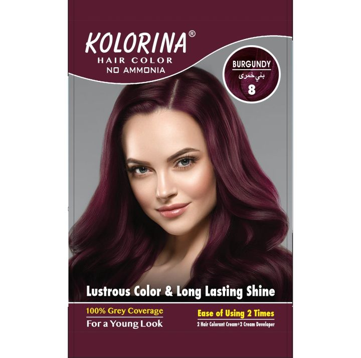 2 Packs of Kolorina Hair Color Burgundy 8 | Daraz.pk