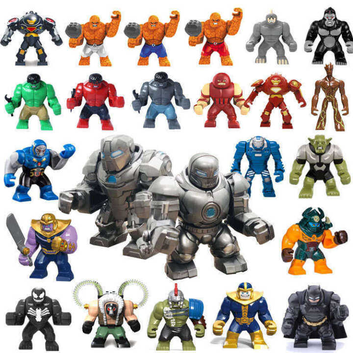 Superhero Big Block Figure Building Hulkbuster Heavy Armor Batman Hulk ...