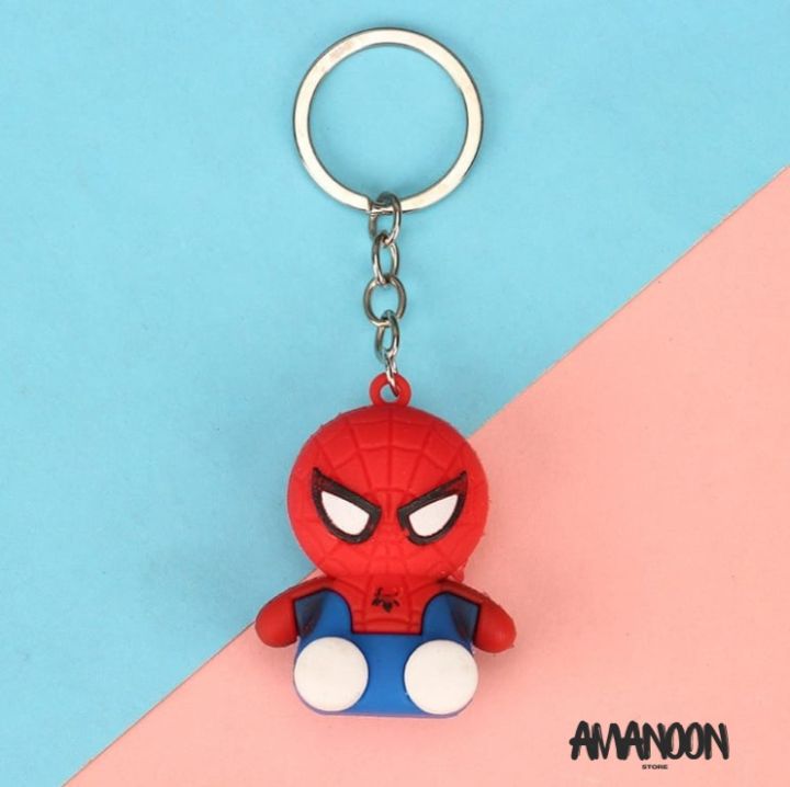 Amanoon. Pack Off 2,4,6 Spiderman Keychain Cartoon Character Keychains ...