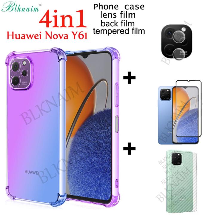 BLKNAIM (4-in-1) NEW For Huawei Nova Y61 Case Anti-fall Color Mobile ...