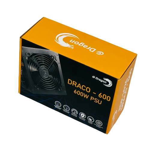 E-Dragon Draco 600W Power Supply With 6,8 Pin connector for gaming pc ...