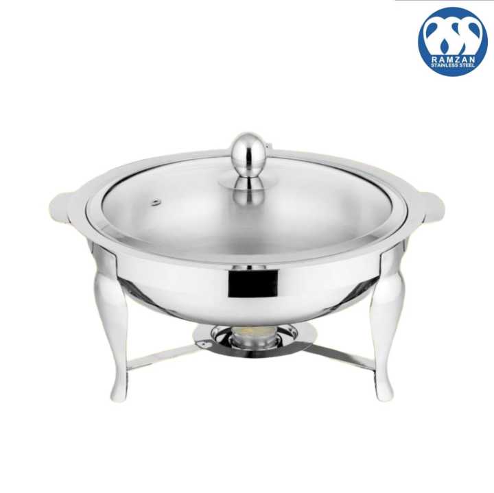Alpha Stainless Steel Serving Dish Chafing Dish Round Buffet Serving ...