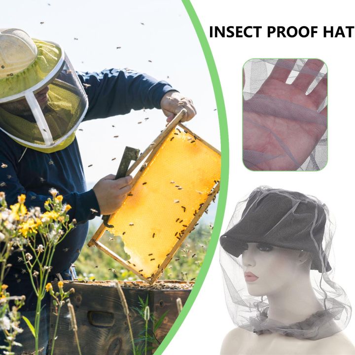 Universal Beekeeping Veil Face Mesh Net 46x46cm Head Protector Light ...