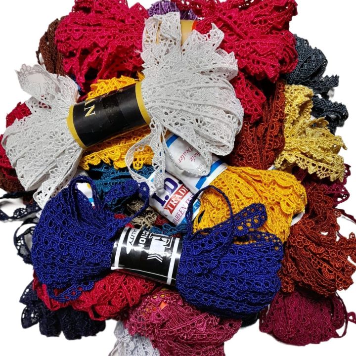 Shuttle lace/GPO lace for cloth new desine 14 yard/ guz - lace for ...