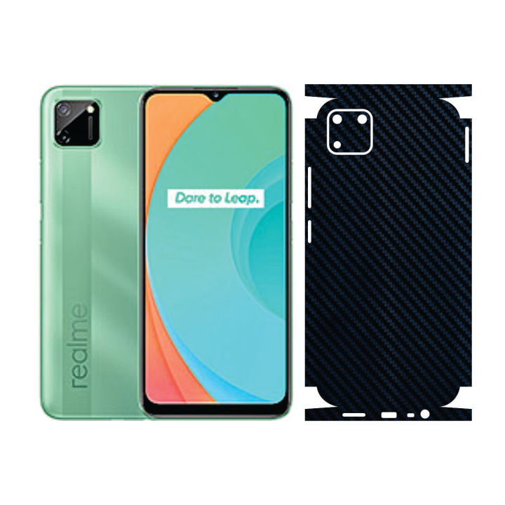 Realme C11 (2020) Back Paper 360 Carbon Black Sheet Anti-stain Full ...