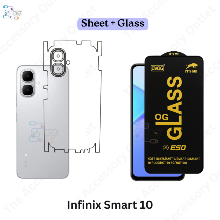 Infinix Smart 10 Screen Protector & Back Hydrogel Film – Front OG ...
