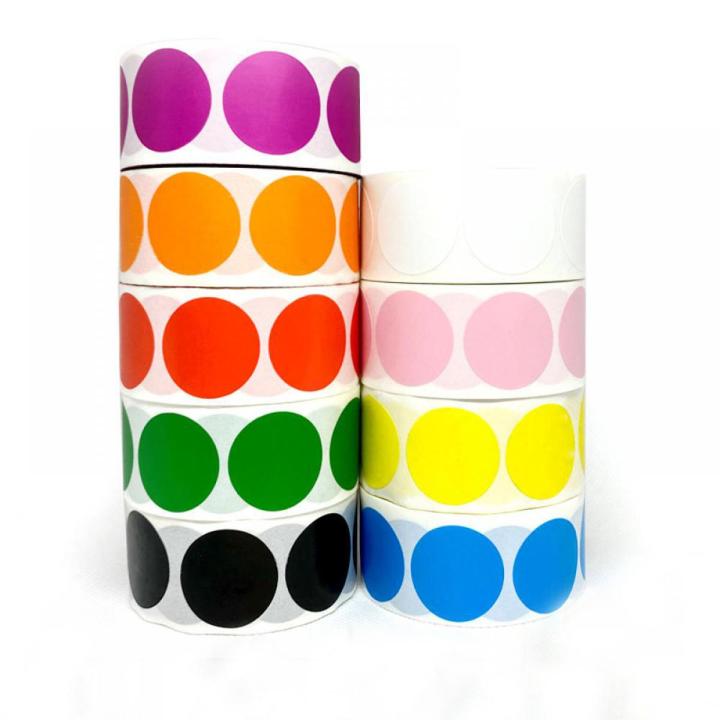 Circle Stickers Roll Chroma Label Color Code Labels Stickers 1 Inch Red ...