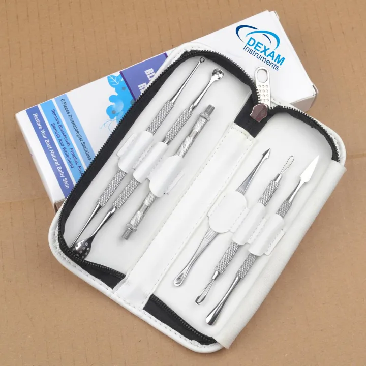 Dexam 6-pieces White Dermatologist Kit Beauty kit Blackhead Whitehead ...
