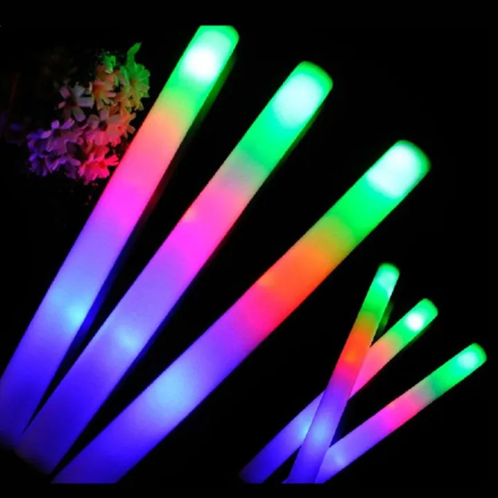 1/5pcs Concert Glow in the Dark Light up Glow Sticks RGB LED Colorful ...