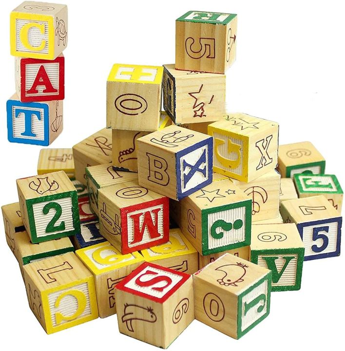 Wooden Toy Abc Blocks 27pcs | Daraz.pk