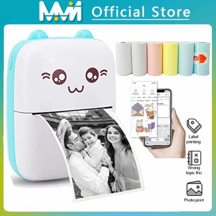 Pocket Inkless Mini Printer - 15 x Sticky Paper Roll & 15 x Thermal ...