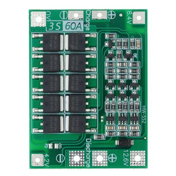 3S 60A BMS enhanced battery protection module ENHANCED VERSION PACK OF ...