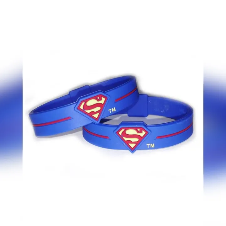 Superman Bracelet -Superman Hand Band - Rubber Hand Bracelet For Boys ...
