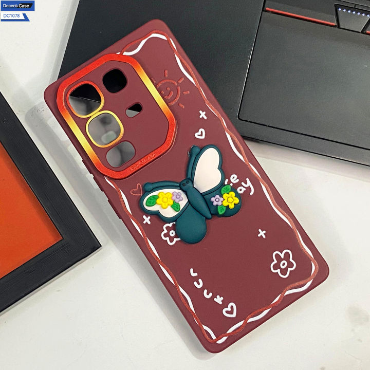 Infinix Note 50 Pro Cover - Red - Premium Quality Cute 3D Butterfly ...