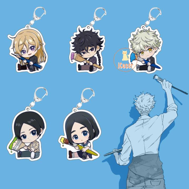 Anime Blue Period Haruka Hashida Keychains Yatora Yaguchi Keyrings ...