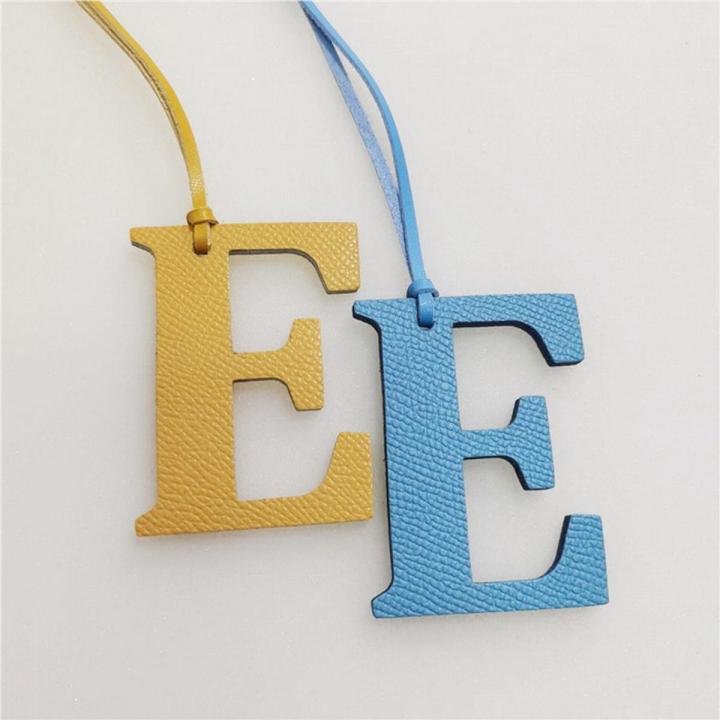 Rainbery DIY Alphabet A-Z E Genuine Leather Initial Capital English ...