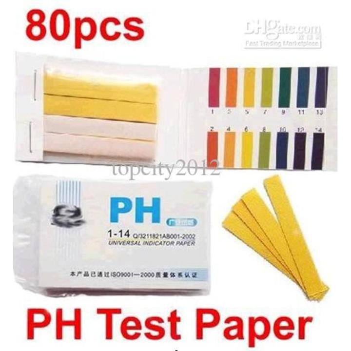 80 Strips Full Range 1-14 pH Test Paper Strips Litmus Testing Kit for ...