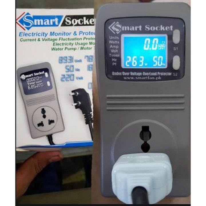 Smart Socket Electricity Monitor & Protector | Daraz.pk