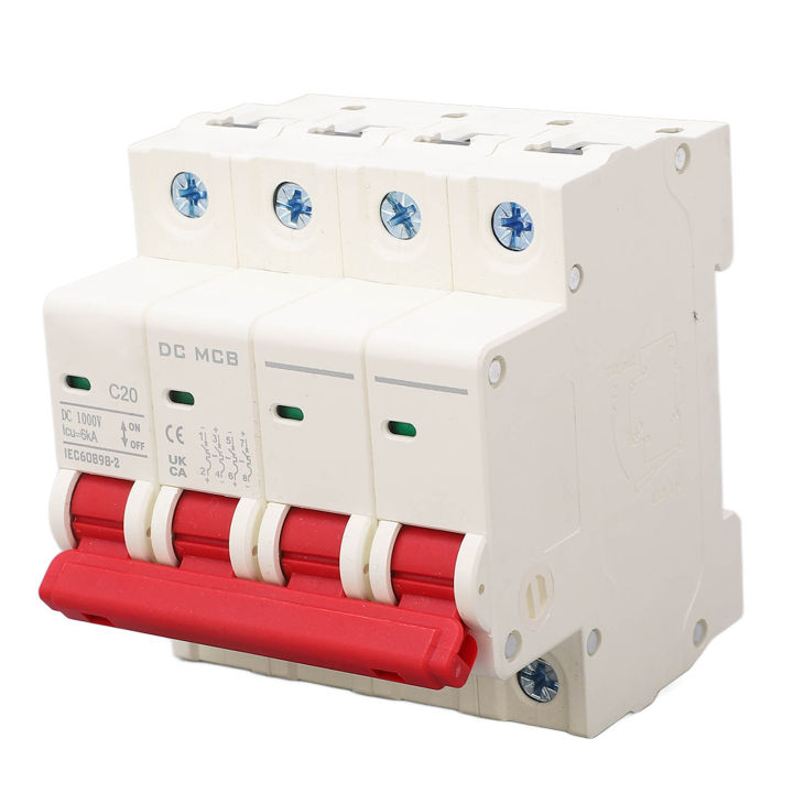 4P Miniature Circuit Breaker DC 1000V 20A DIN Rail Mounting DC Disconnect Switch | Daraz.pk