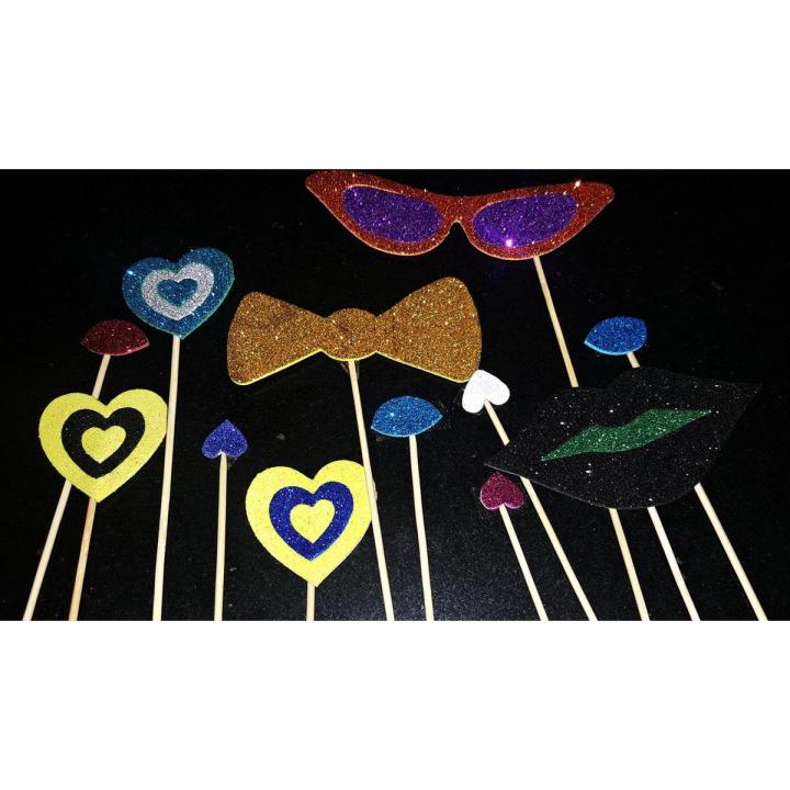 Pack of 12 - Glitter Sheet Photo Prop (Glitter Placards Prop) | Daraz.pk