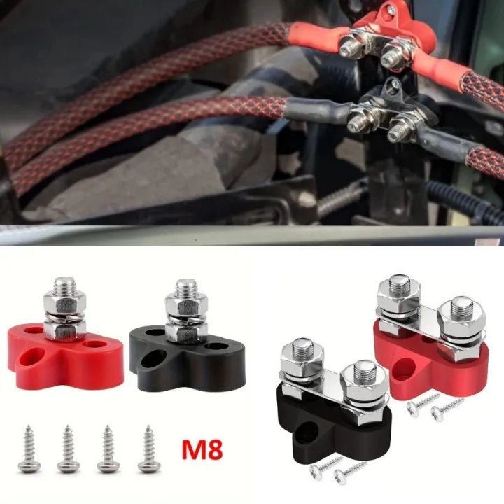 Auto Car Marine Heavy Duty Terminal Block Studs 12V/24V M8 Power ...