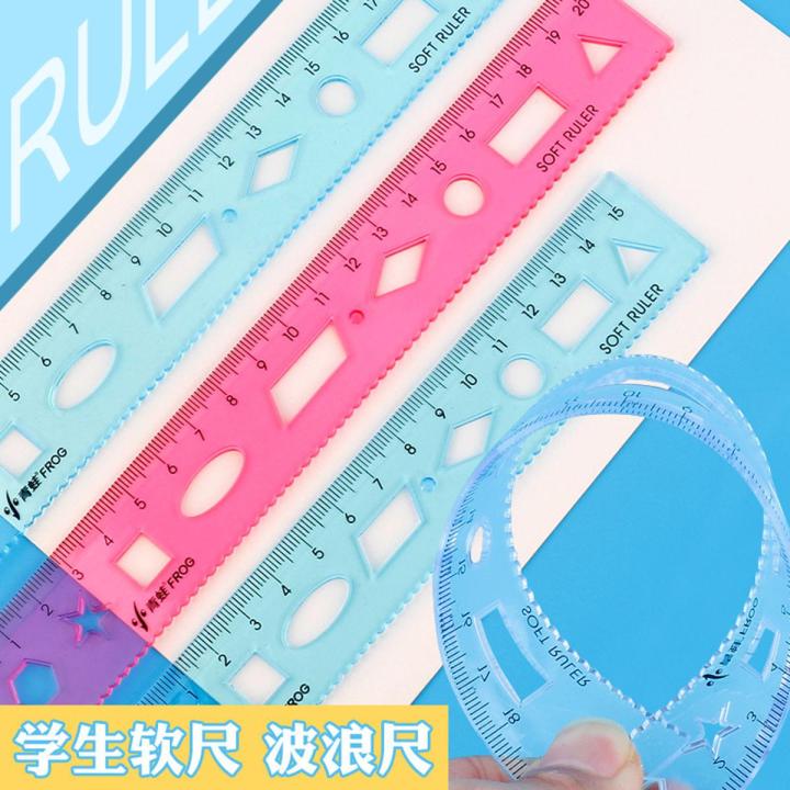 Soft ruler with wave ruler bendable ruler 15cm primary school students ...